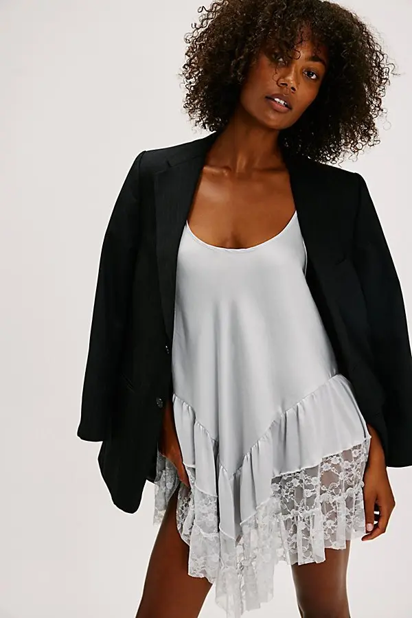 Free People Young And In Love Mini Slip - Moon Rock | Editorialist